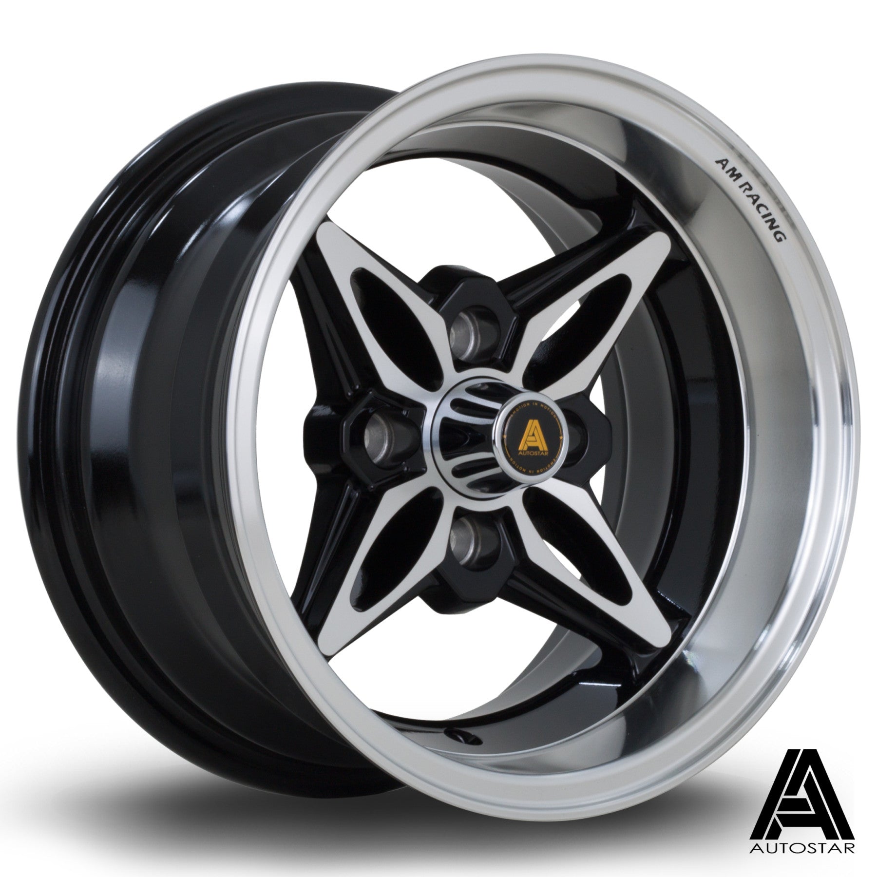 Autostar Kanji 13x7" 4x114.3 PCD ET-7 BLK/DCUT Alloy Wheel – Iconic Alloys